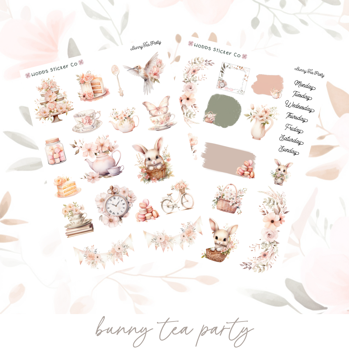 Bunny Tea Party – Hobbs Sticker Co
