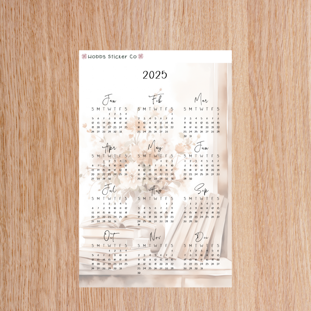 Paper Plan Full Page Year at a Glance Sticker B6 – Hobbs Sticker Co