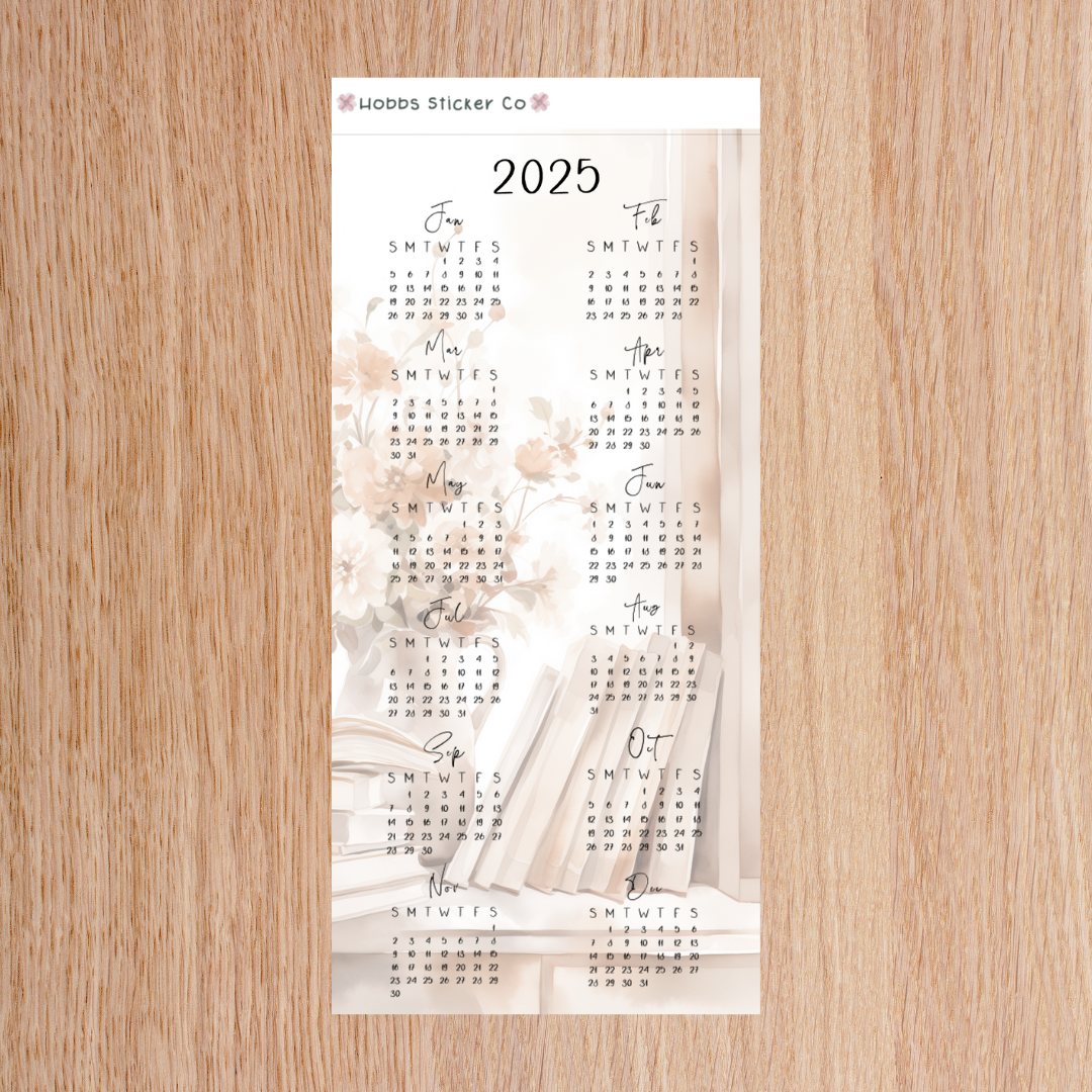 Paper Plan Full Page Year at a Glance Sticker Weeks – Hobbs Sticker Co